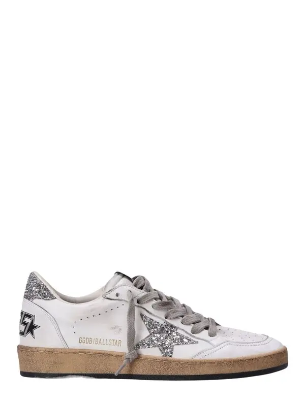 GOLDEN GOOSE Ball Star Leather Sneaker - Silver