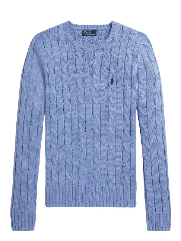 Ralph Lauren Cable-knit Crewneck Sweater - Light Blue