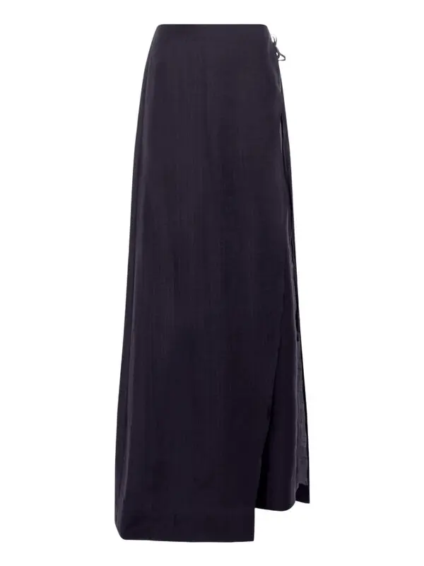 BLUGIRL Maxi Skirt With Tie Detail - Navy