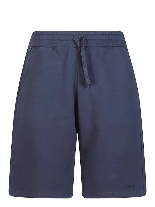 MC2 SAINT BARTH Cotton Mini Shorts - Navy