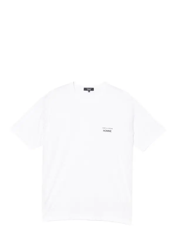 Comme Des Garçons Logo Print Short-sleeve T-shirt - White