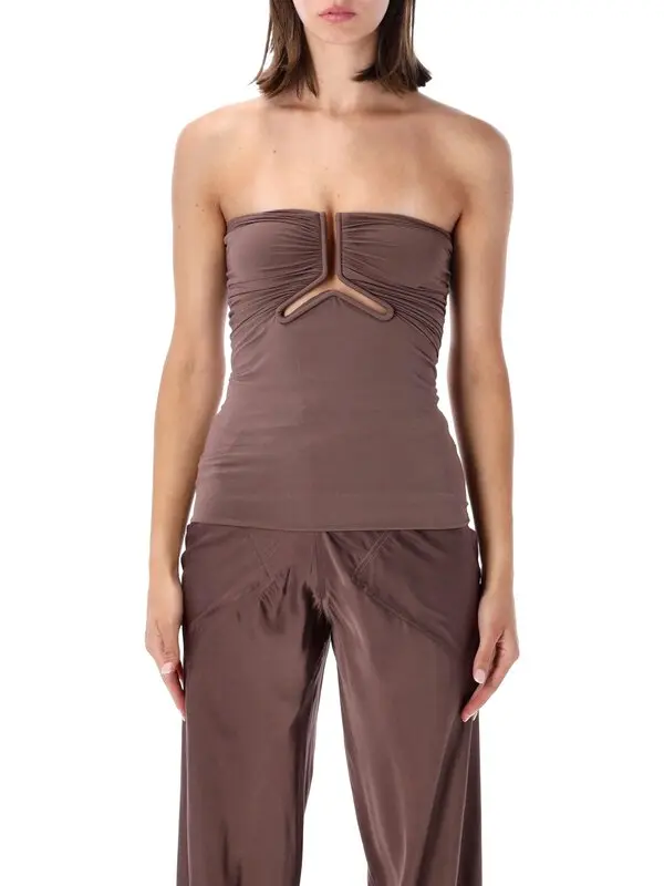 Rick Owens Avant-garde Draped Top - Grape
