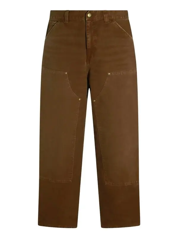 Carhartt Work In Progress Carpenter-style Cotton Trousers - Brown