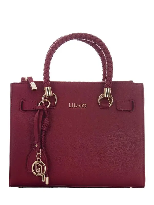 Liu Jo Braided Handle Satchel Bag - Brick Red