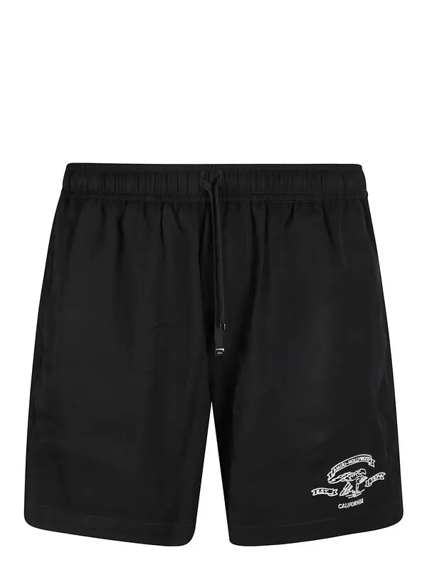 Amiri Graphic Drawstring Shorts - Black