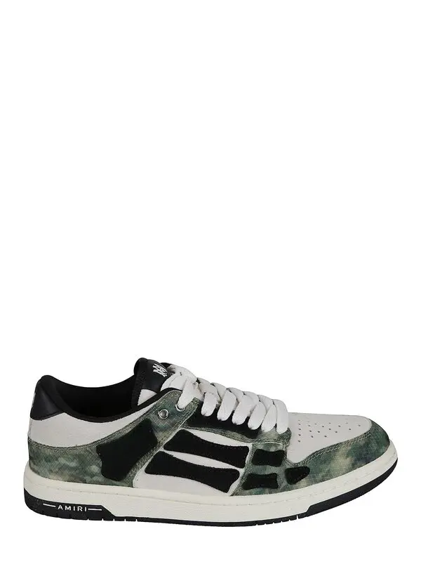 Amiri Camo Skeleton Low Top Sneakers - Green