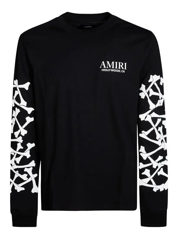 Amiri Mini Bones Stacked Graphic T-shirt - Nero