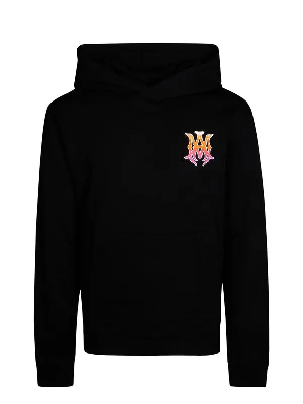 Amiri M" Logo Cotton Hoodie - Nero
