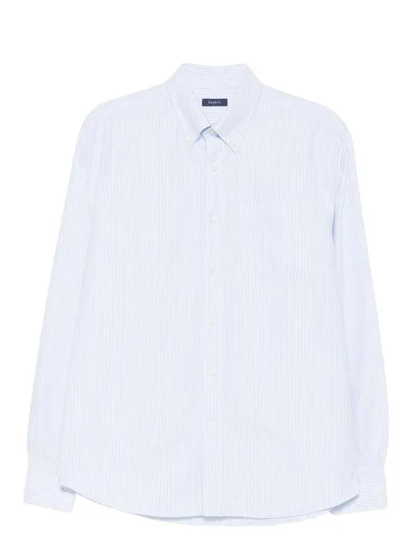 DEPERLU Lightweight Short-sleeve Button-up Shirt For - Light Blue