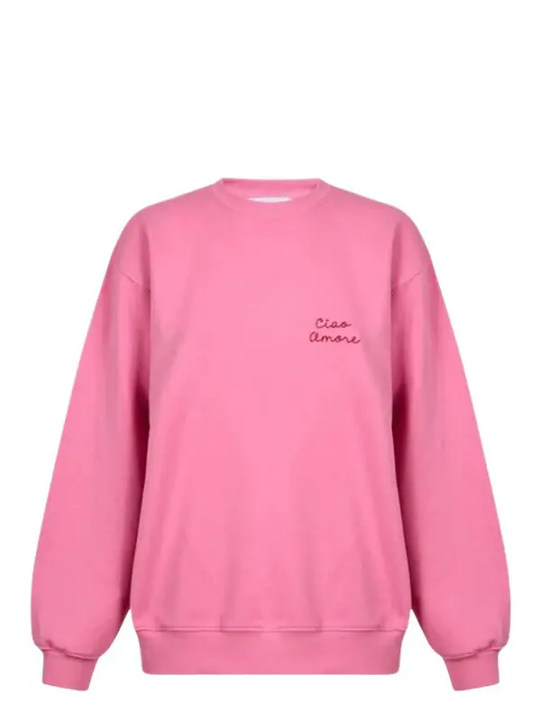 Giada Benincasa Ciao Amore" Crew Neck Sweater - Pink