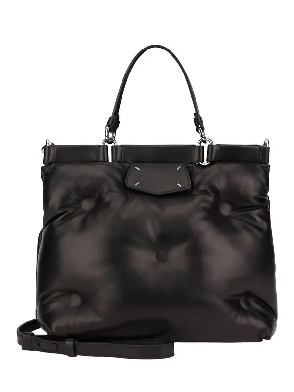 MAISON MARGIELA Glam Slam Leather Tote Handbag - Black