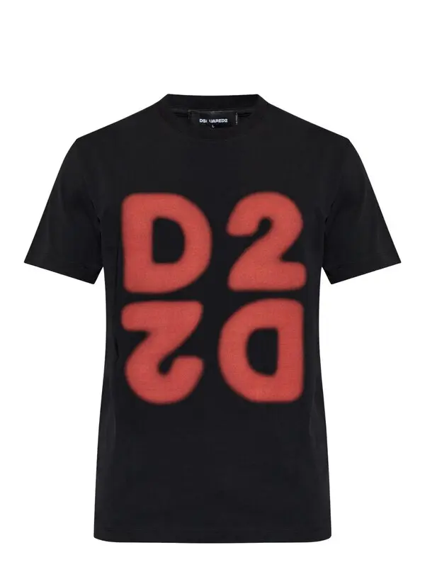 Dsquared2 100% Cotton Logo T-shirt - Black
