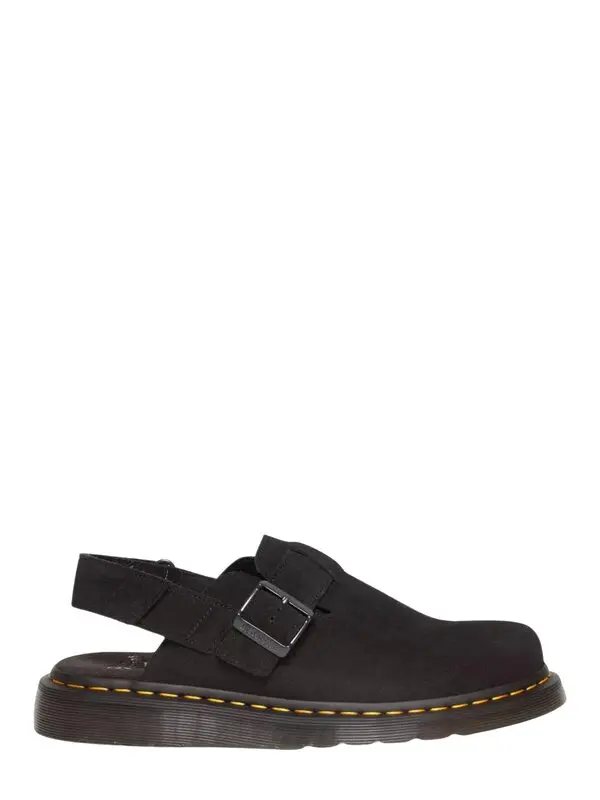 Dr. Martens Suede Slingback Sandals With Buckle - Black
