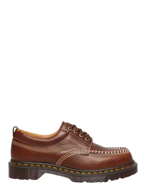 Dr. Martens Classic Leather Lace-up Flat Shoes - Brown