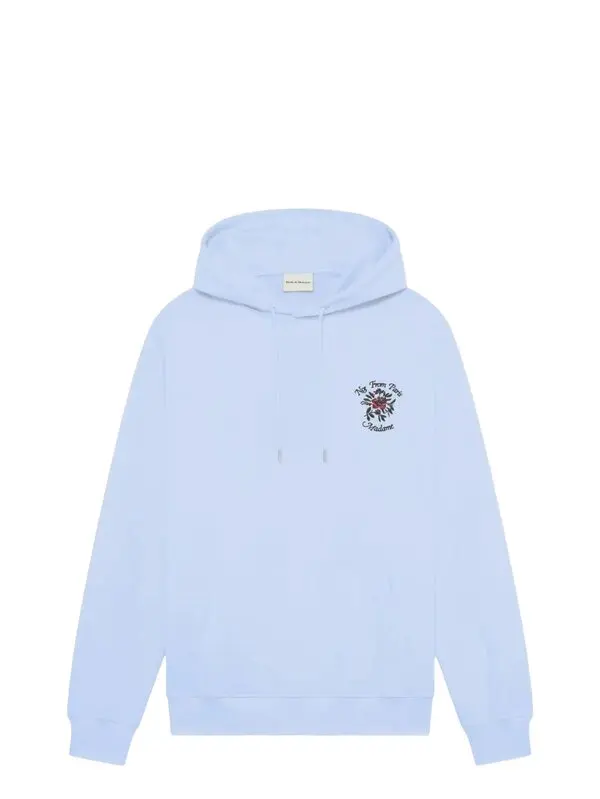 Drole De Monsieur Light Floral Embroidered Hoodie - Navy