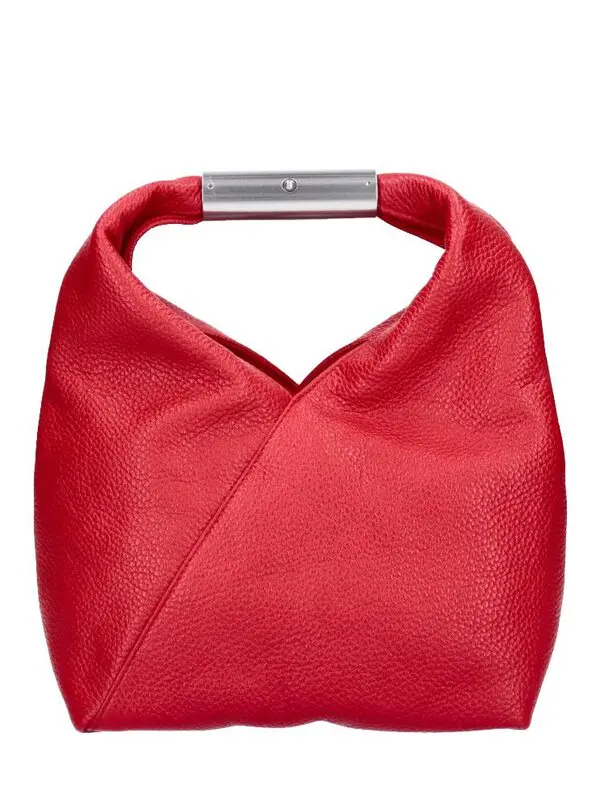 MAISON MARGIELA Calf Leather Crossbody Bag With Zamak Metallic Hardware - Red