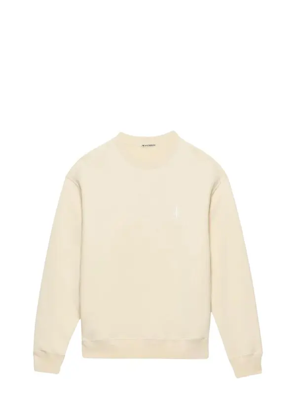JW Anderson Ribbed Cotton Crew Neck Sweater - Ecru