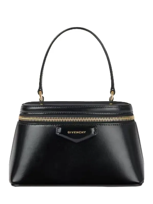 Givenchy Antigona Vanity Bag In Box Leather With Chain - Black