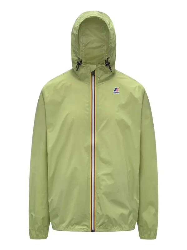 K-WAY Hooded Long Sleeve Zip-up Coat - Green