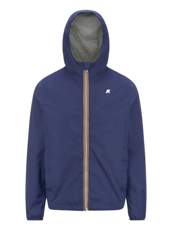 K-WAY Lightweight Hooded Zip-front Jacket - Navy