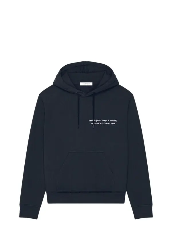 Givenchy 100% Cotton Graphic Hoodie - Navy