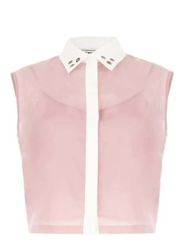 Iceberg Sleeveless Collared Shirt - Pink