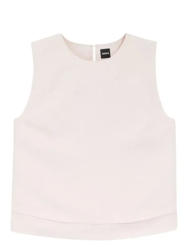 BOSS BLACK Sleeveless Round Neck Top - Pink