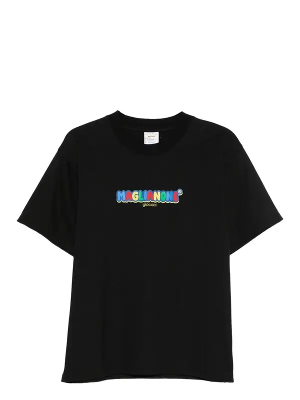 MAGLIANO Logo Print Short Sleeve T-shirt - Black