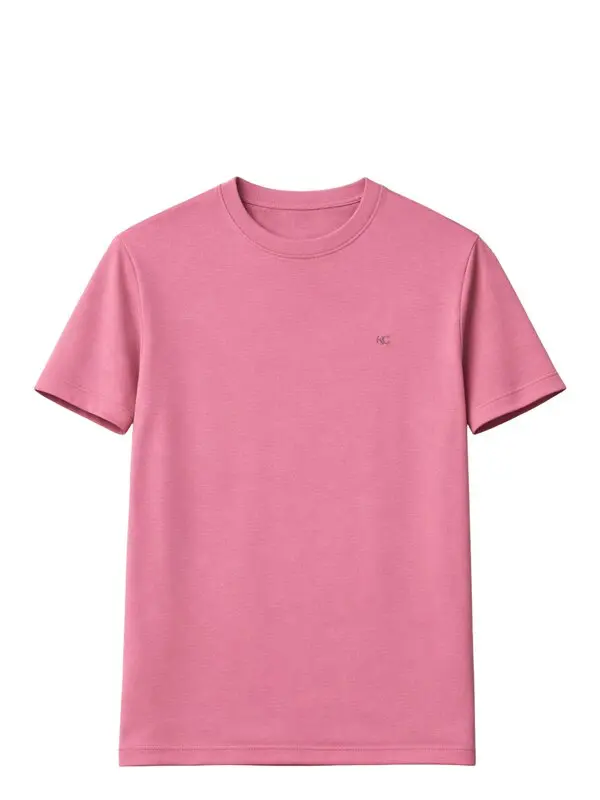 Michael Kors Crew Neck Short Sleeve T-shirt With Chest Logo - Pink