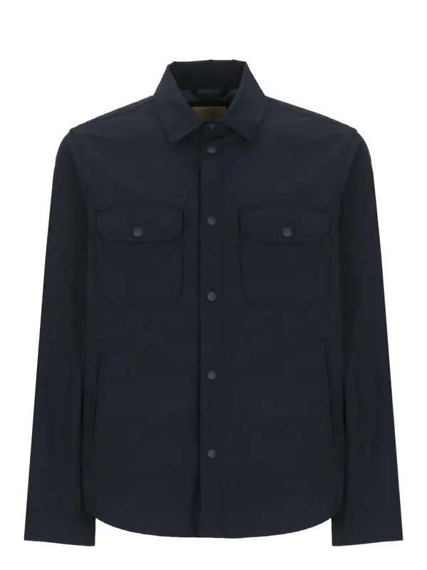 Woolrich Classic Wool Blend Shirt Jacket - Navy