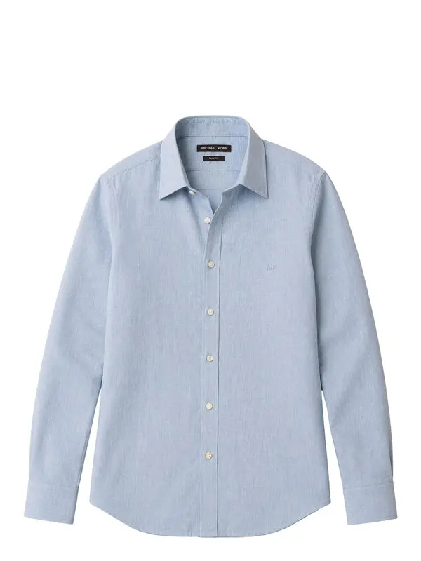 Michael Kors Linen Button-up Shirt Size - Navy