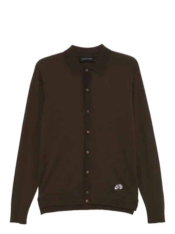GABRIELE PASINI Button-front Knit Shirt - Brown