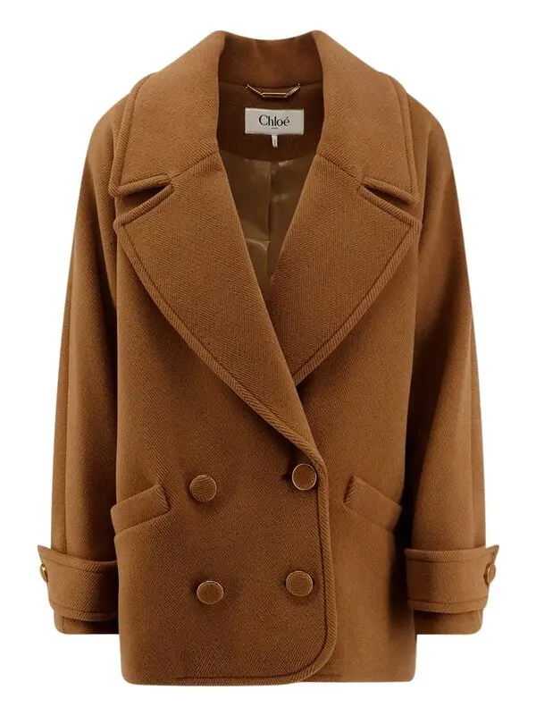 Chloé Short Wool Coat - Multicolor