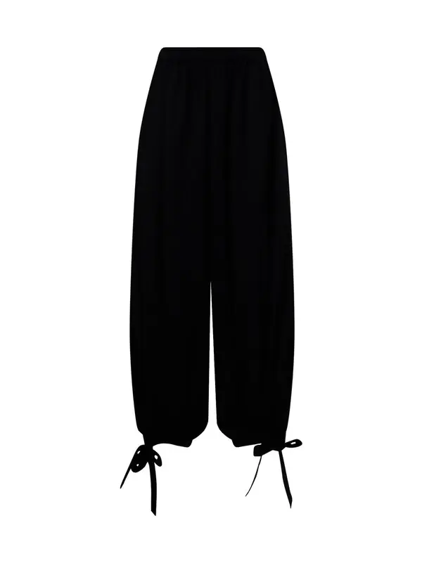 Chloé Acetate And Silk Blend Culottes With Knot Detail - Black