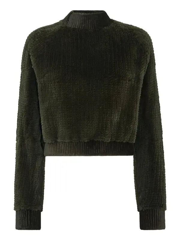 Fendi Polo Neck Mink Blouson - Green