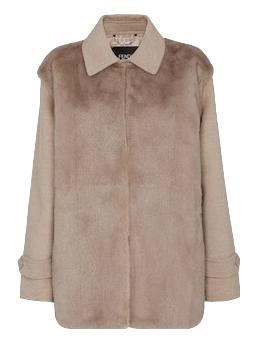 Fendi Blouson Jacket With Mink Inserts - Beige
