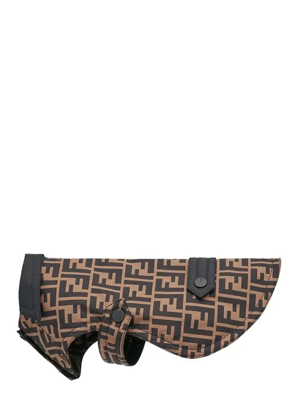 Fendi Ff Motif Nylon Dog Coat - Brown