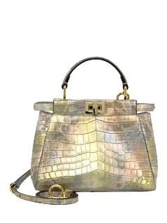 Fendi Peekaboo Mini Crocodile Bag - Multicolour