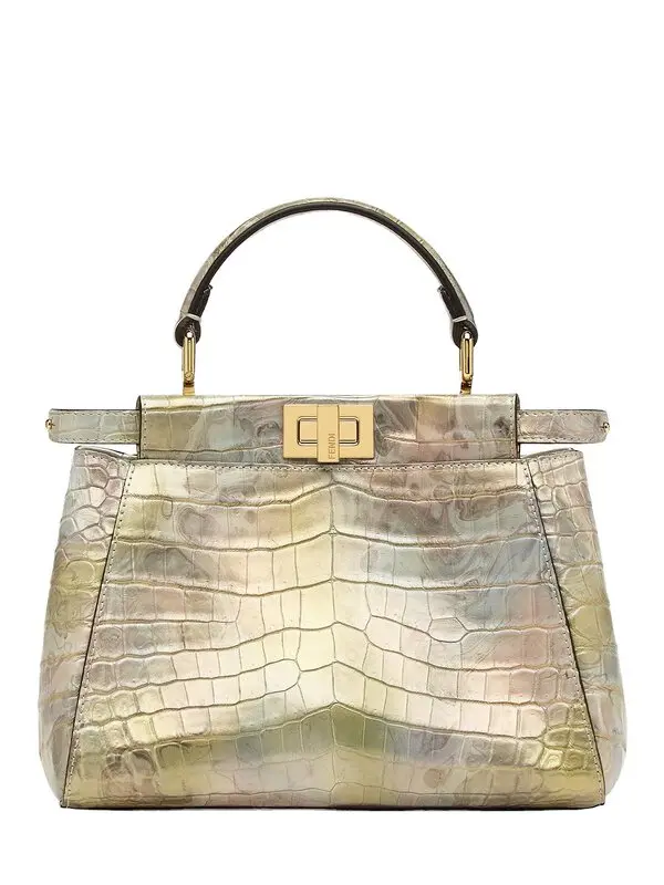 Fendi Peekaboo Mini Crocodile Bag - Multicolour