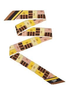 Fendi Silk Wrappy With Baguette Motif - Multicolour