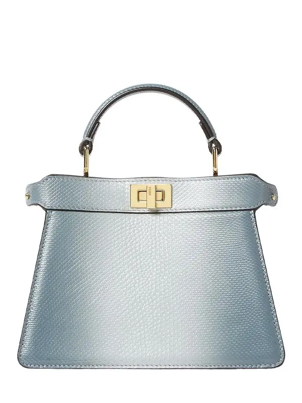 Fendi Peekaboo Iseeu Petite Karung Snakeskin Bag - Grey