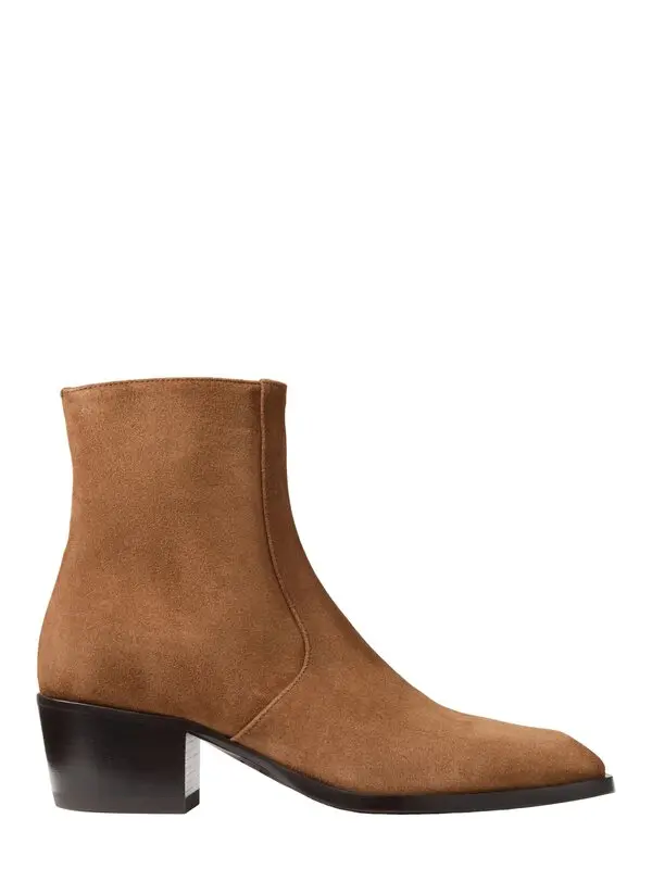 JIMMY CHOO Wilder Suede Ankle Boots - Cigar