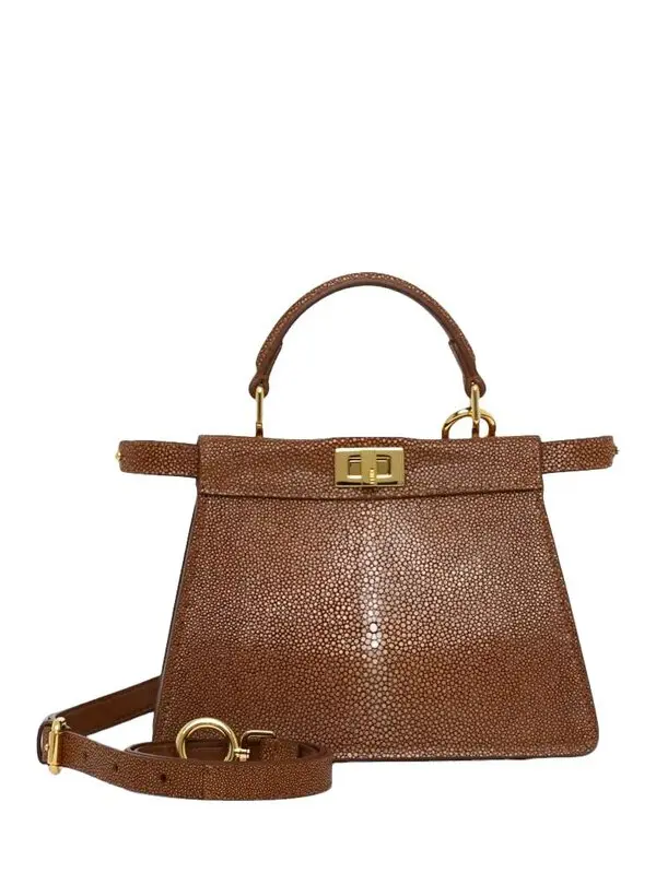 Fendi Peekaboo Iseeu Petite Top Handle Bag - Brown