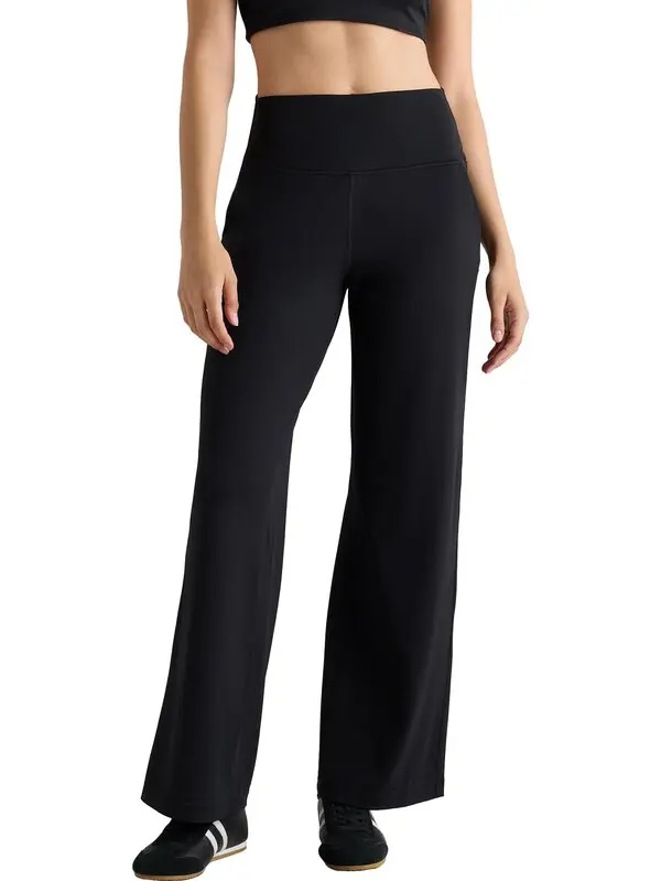 Quince Ultra-form High-rise Wide Leg Pants - Black
