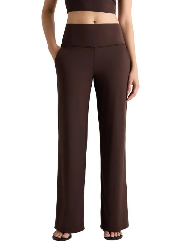 Quince Ultra-form High-rise Wide Leg Pants - Espresso