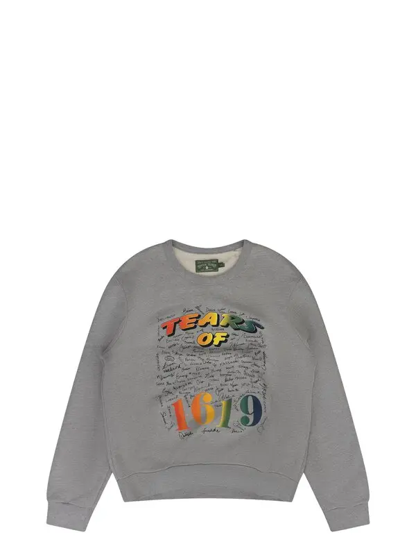 DENIM TEARS Tears Of 1619" Crewneck - Grey