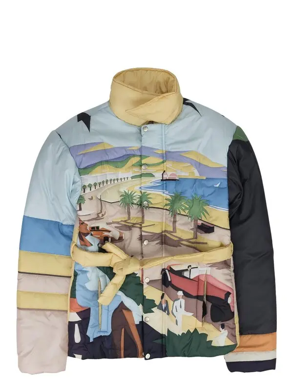 HOUSE OF ERRORS Belted Puffer Jacket - Multicolor