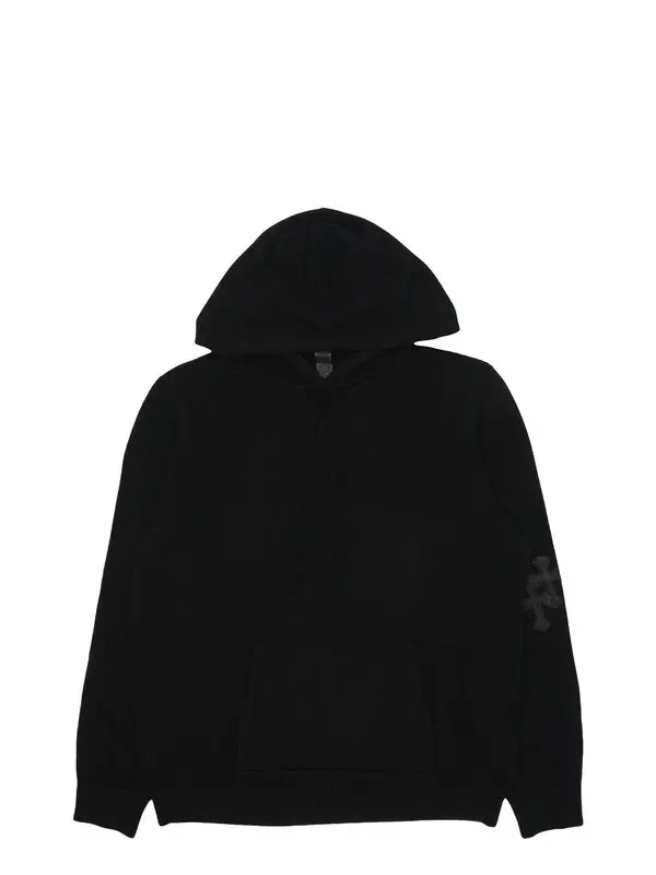 Chrome Hearts Waiting Room Cross Patch Cashmere Hoodie - Black