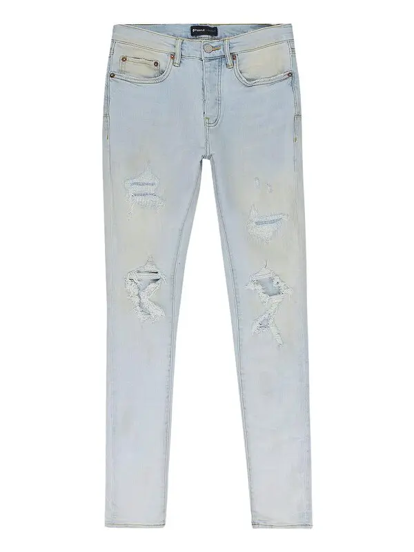 PURPLE BRAND Big Blowout Skinny Jeans - Blue