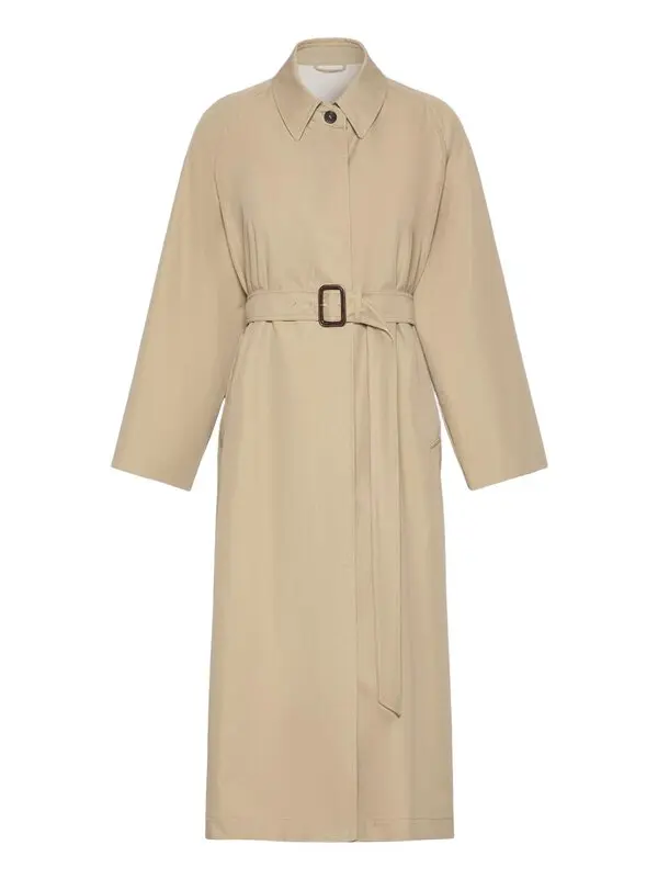 Max Mara Water-repellent Gabardine Trench Coat - Beige